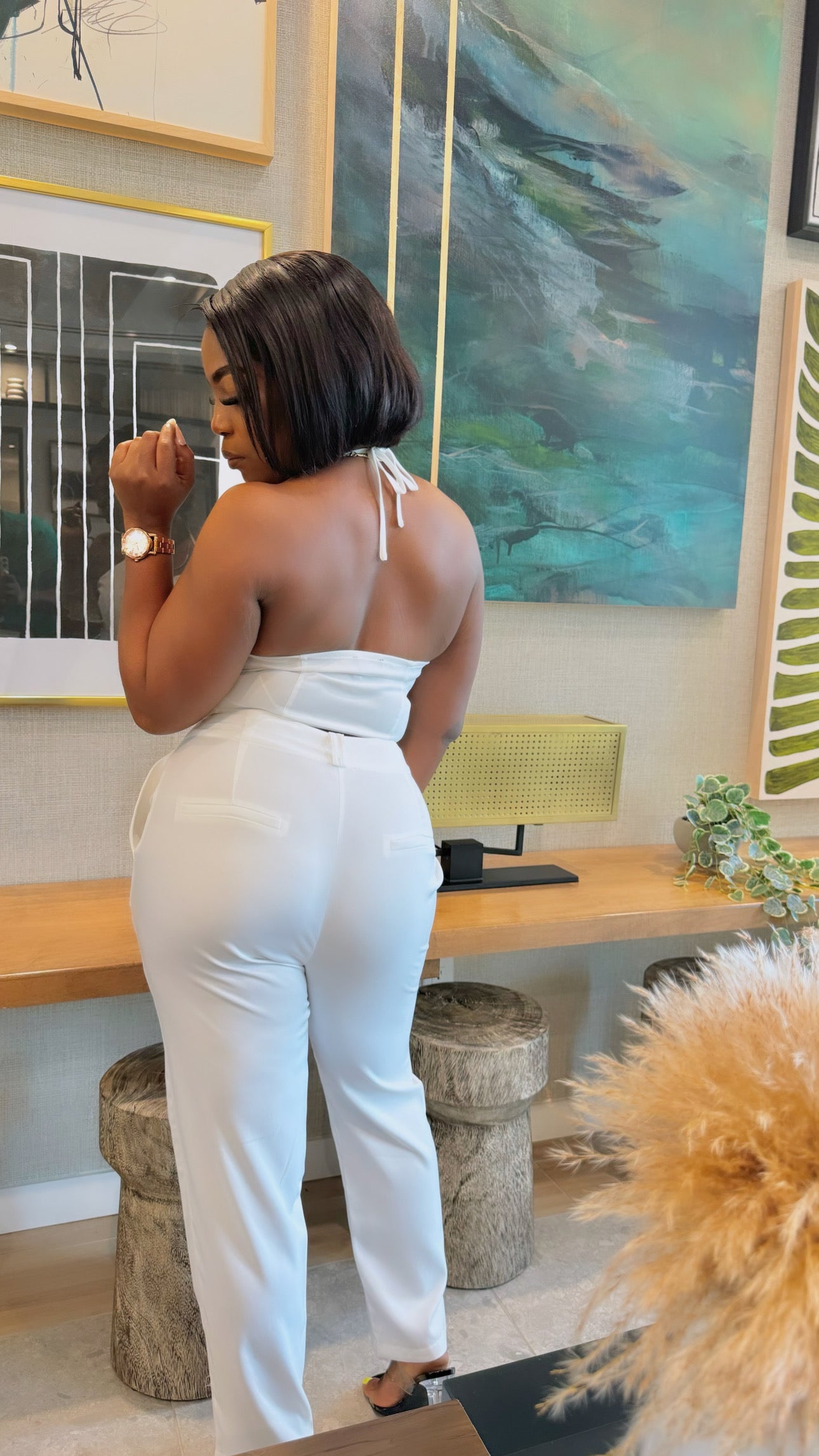 2 Piece Pant Set With Spaghetti Strap Swann Chic Boutique
